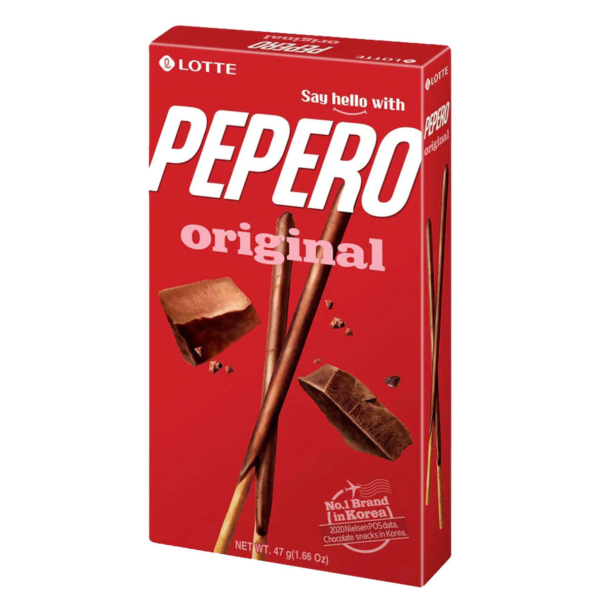 Lotte - Pepero Stick Biscuit & Chocolate 47g | Haisue