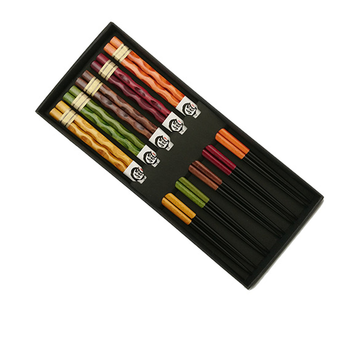 EMF - 5-Pair Wood Chopsticks (Colour Twirl) 22.5cm | Haisue