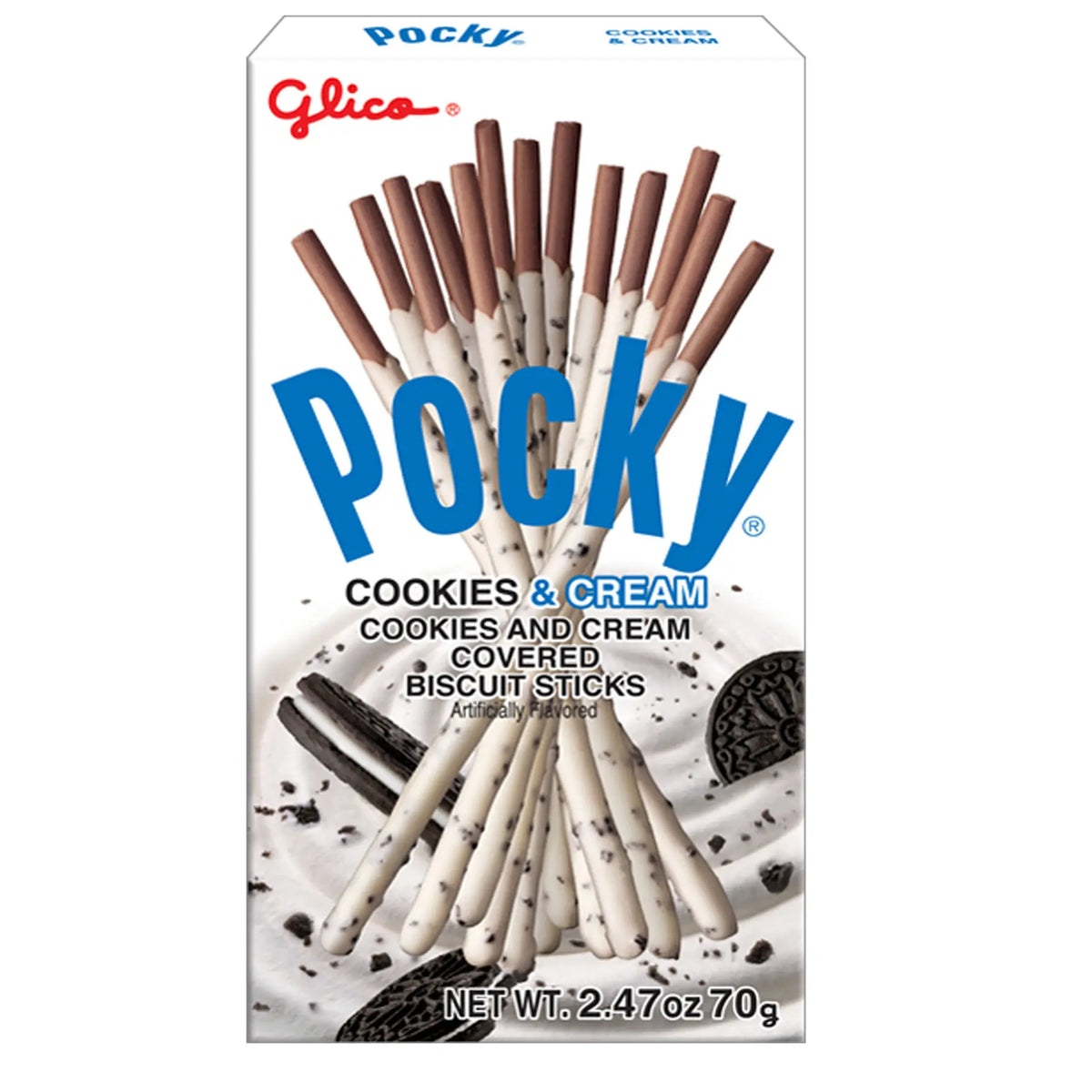 Glico - Pocky Cookies & Cream Biscuit Sticks Cream Coated 70g – Haisue