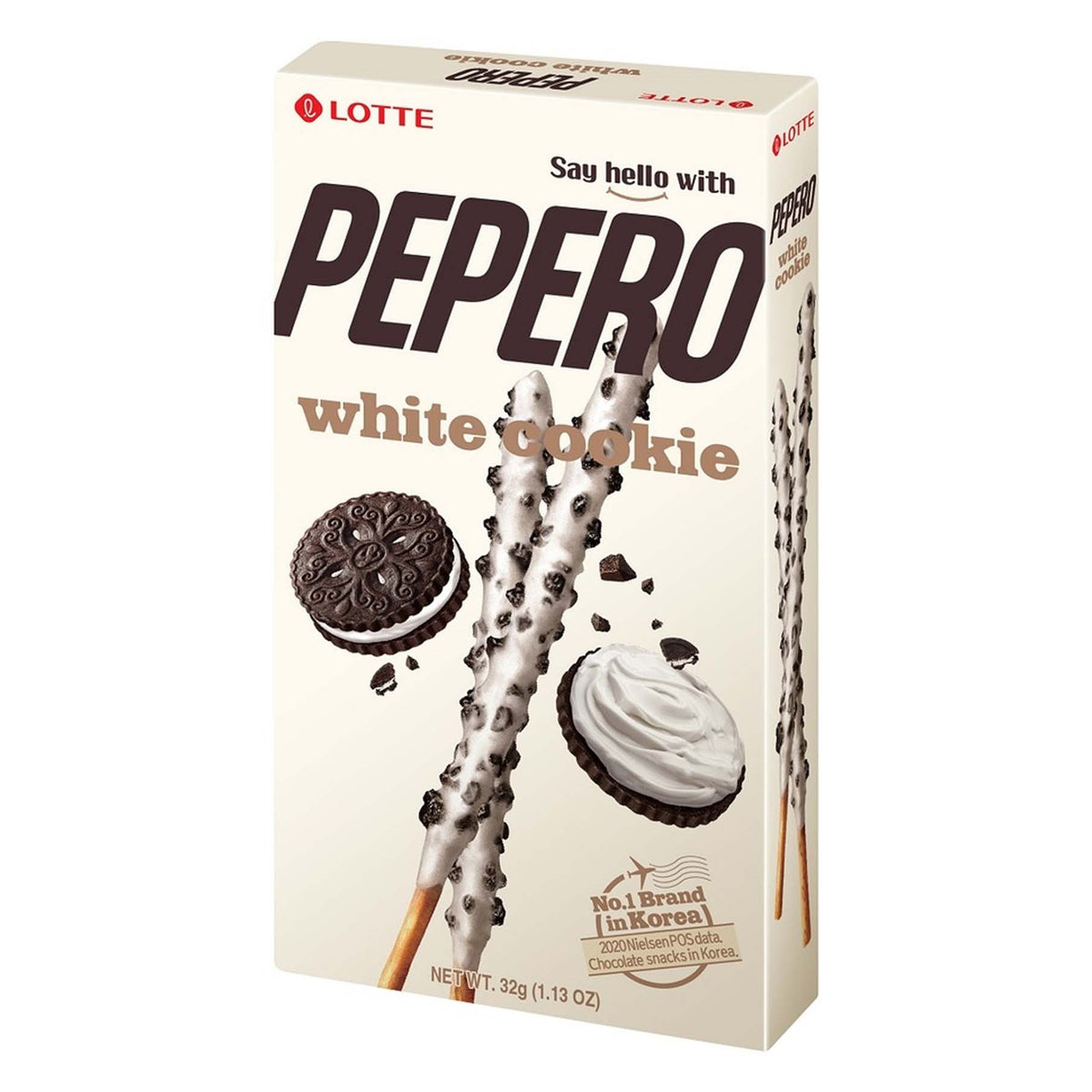 Lotte - Pepero White Cookie Stick Biscuit with White Chocolate 32g – Haisue