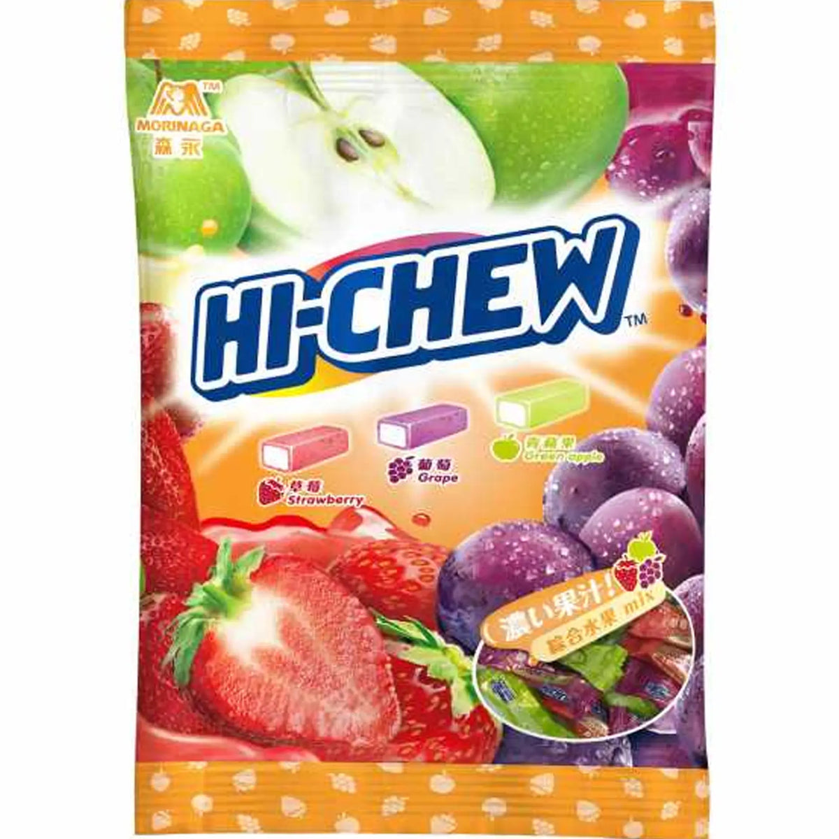 Morinaga - Hi-Chew Candy (Strawberry, Grape & Green Apple) 85g | Haisue