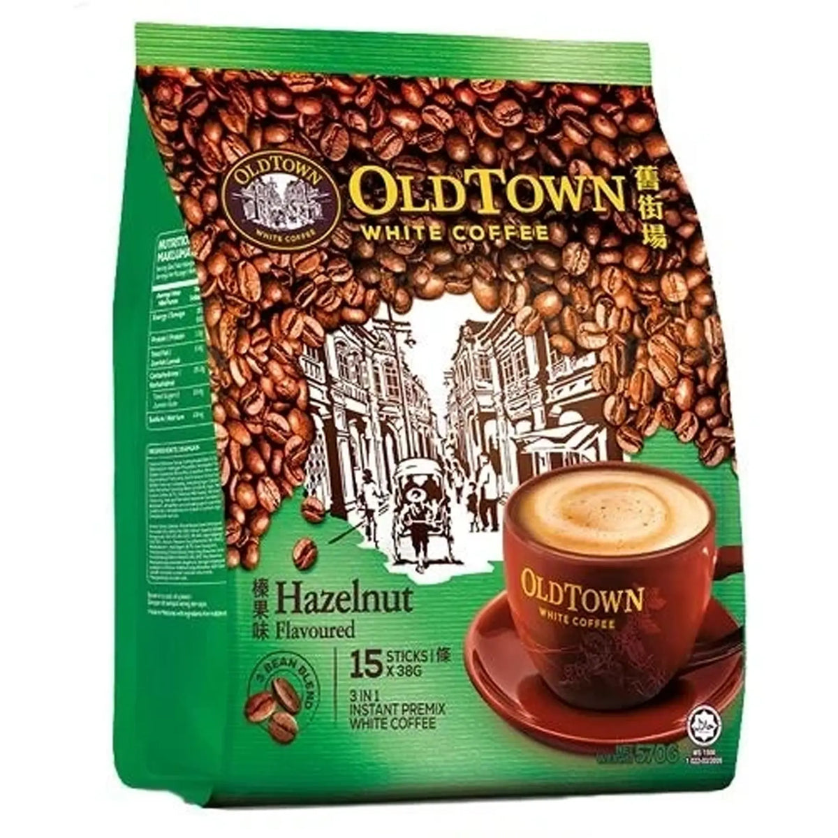 Old Town - Hazelnut 3-in-1 White Coffee 15x35g | Haisue