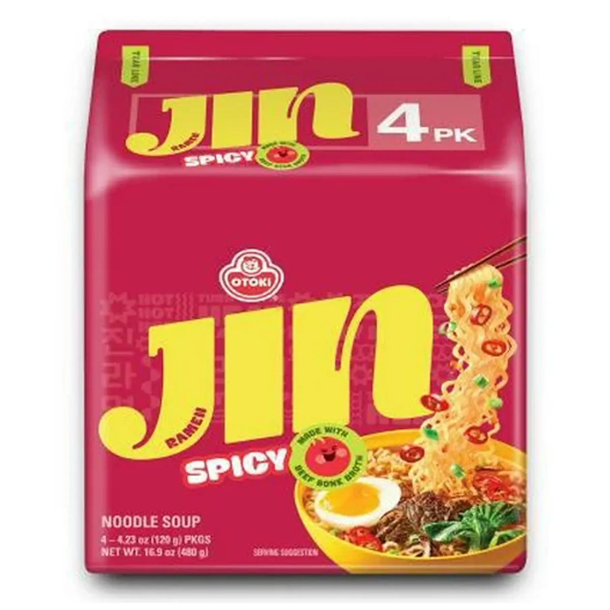 Ottogi - Jin Ramen (Spicy) 8x4x120g | Haisue
