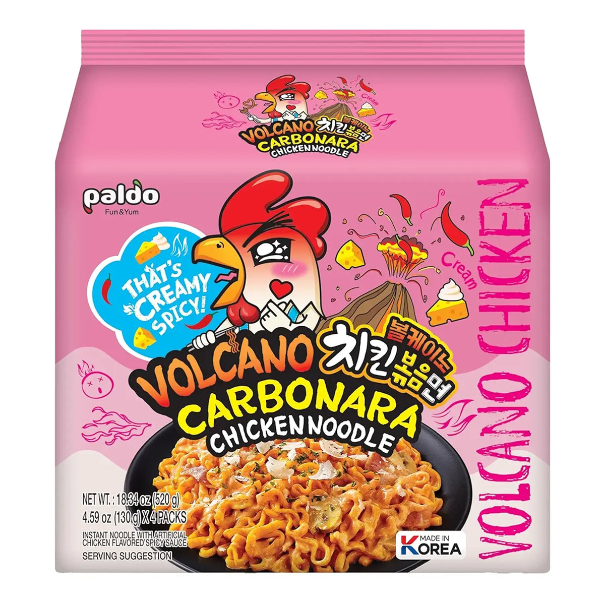 Paldo - Volcano Carbonara Chicken Noodle 4x130g | Haisue
