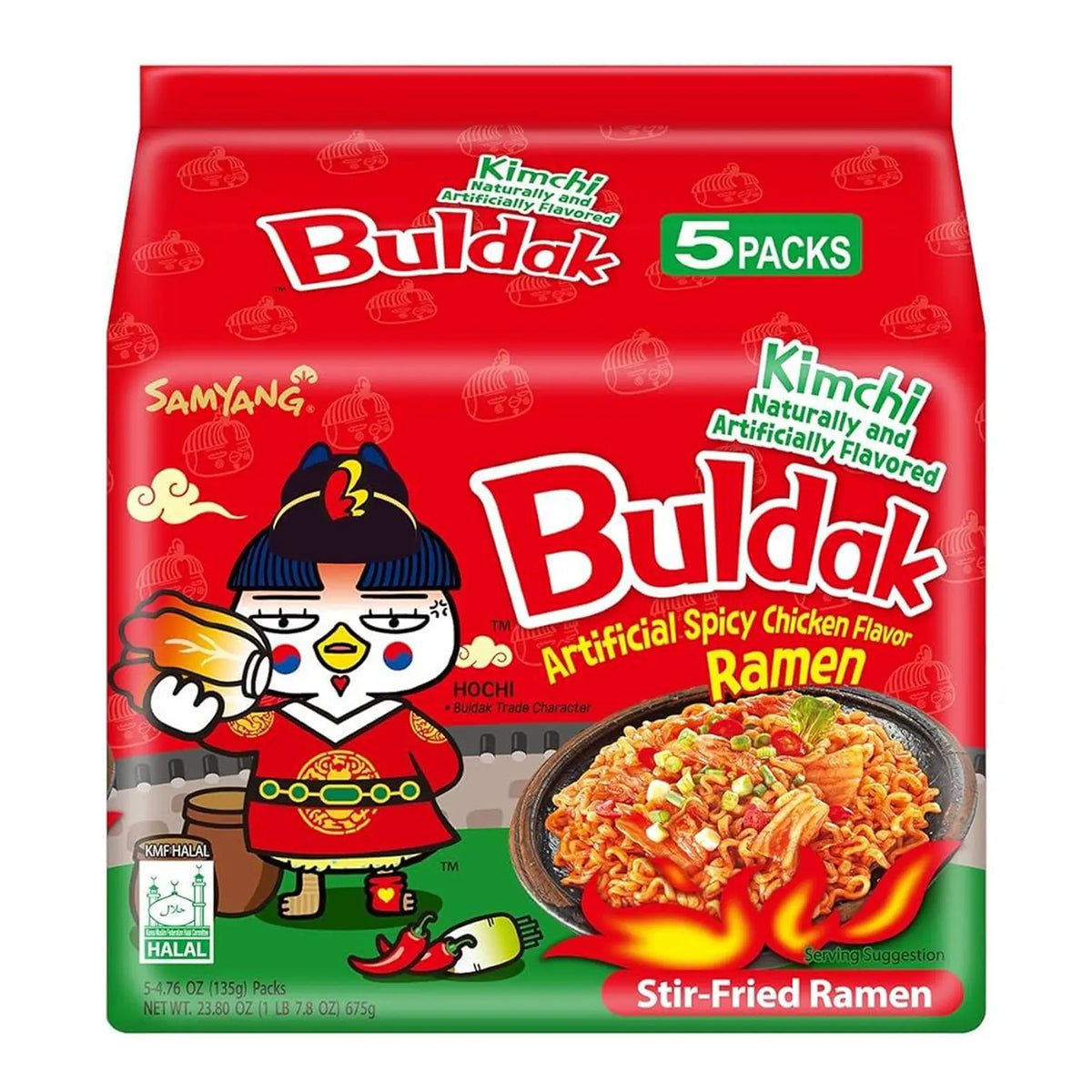 Samyang - Spicy Chicken Buldak Noodle (Kimchi) 8x5x135g – Haisue