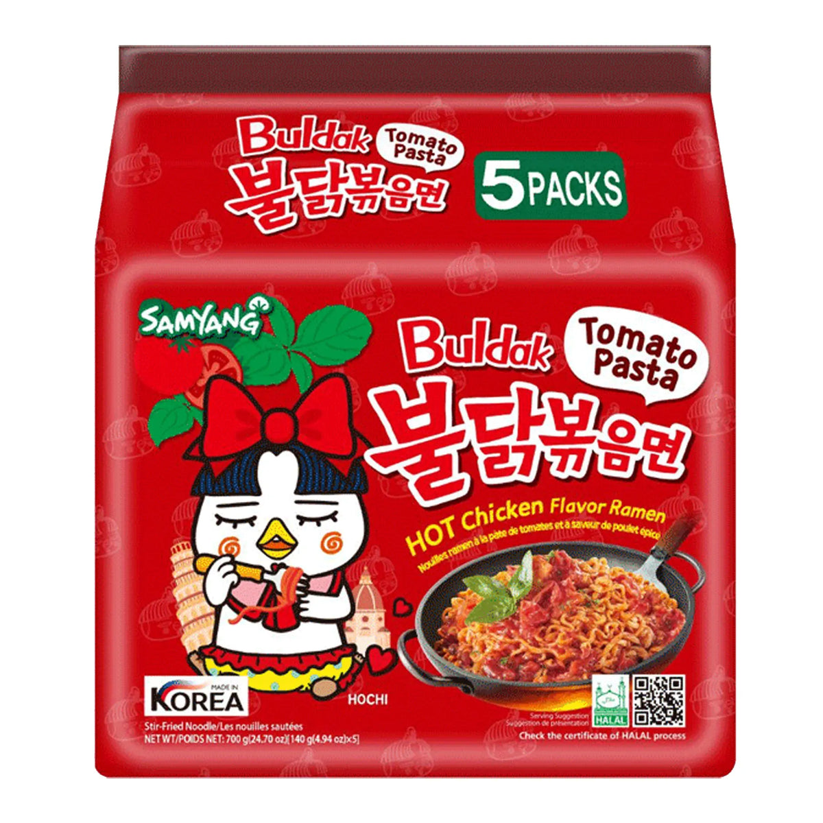 Samyang - Spicy Chicken Buldak Noodle (Tomato Pasta) 5x140g – Haisue